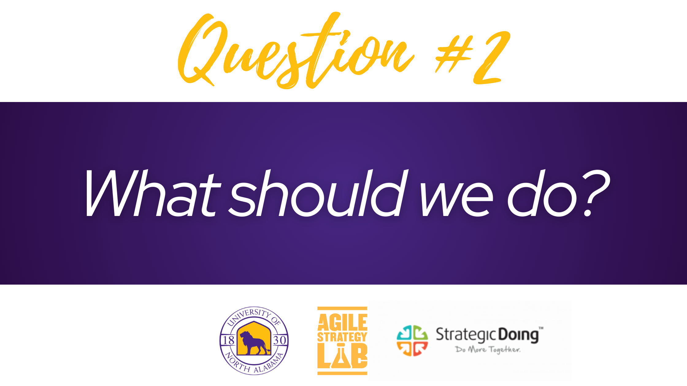What should we do? - Question #2 - Agile Strategy Lab