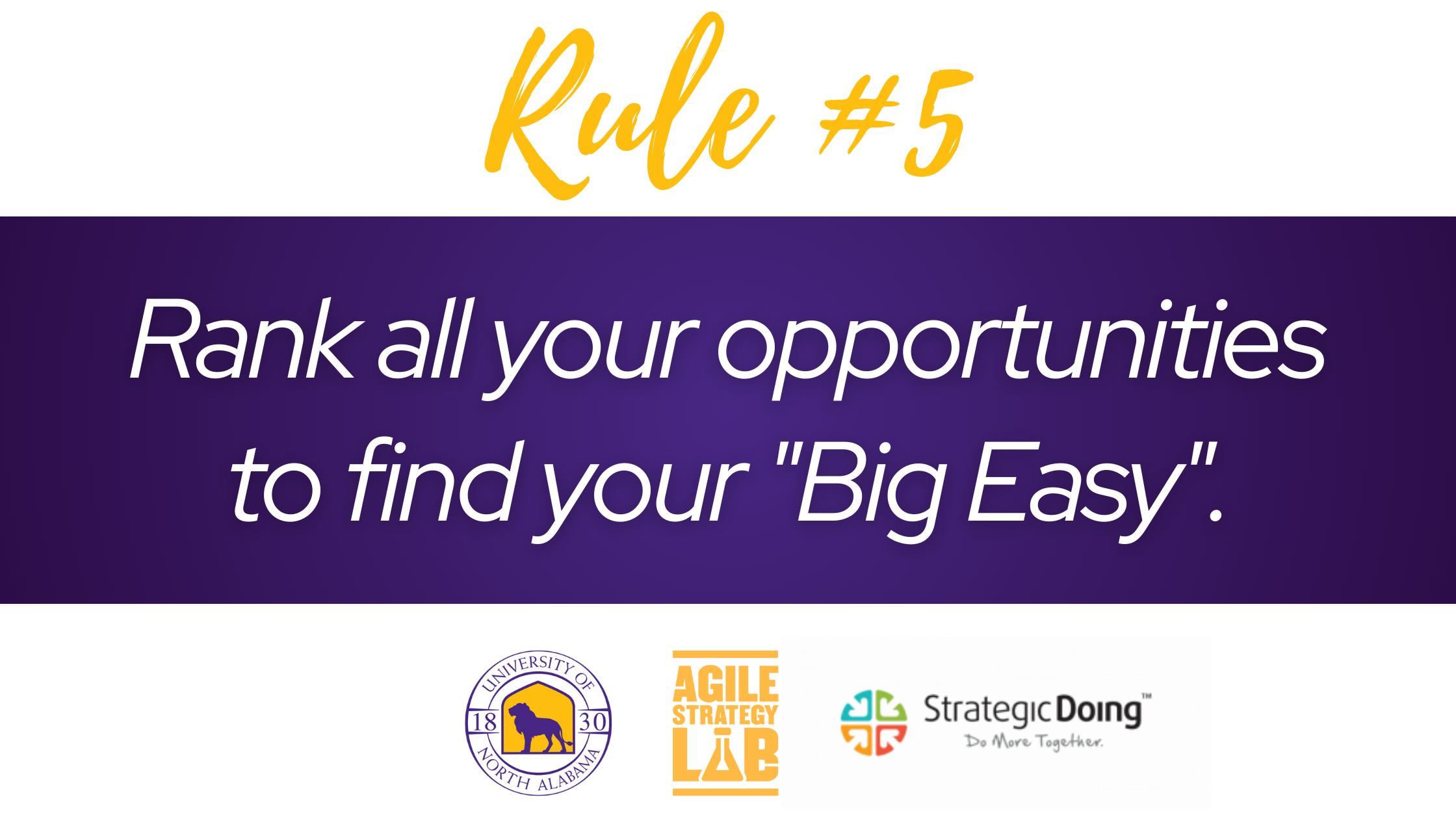 Into the Matrix - Rule/Skill #5 - Agile Strategy Lab